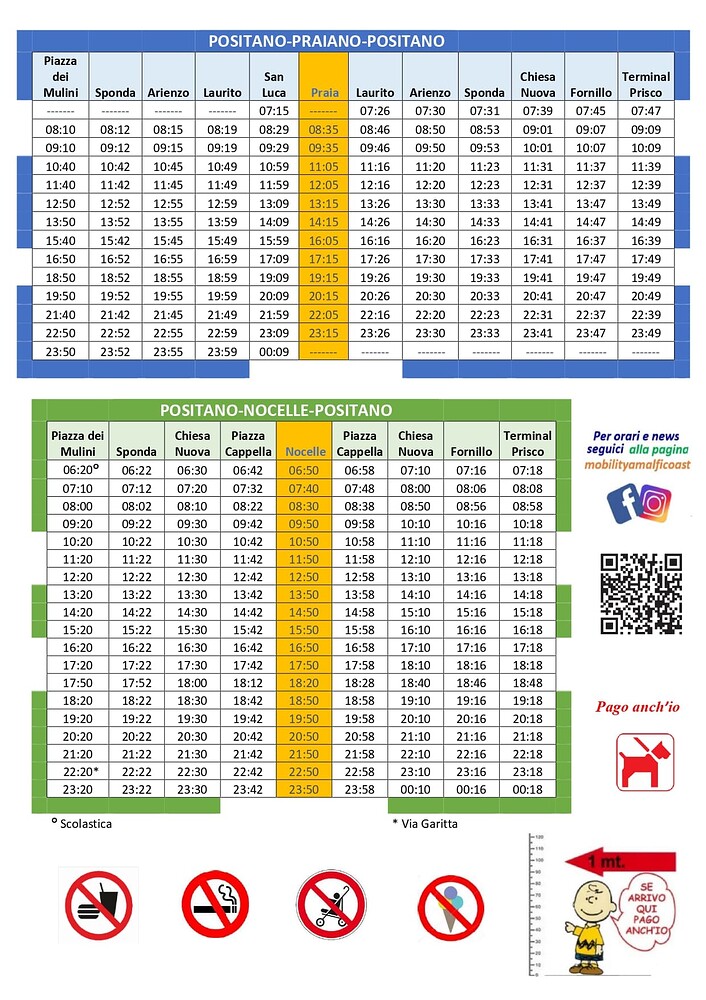 Mobility Amalfi Coast Bus: Positano, Nocelle, Praiano - Amalfi Coast ...